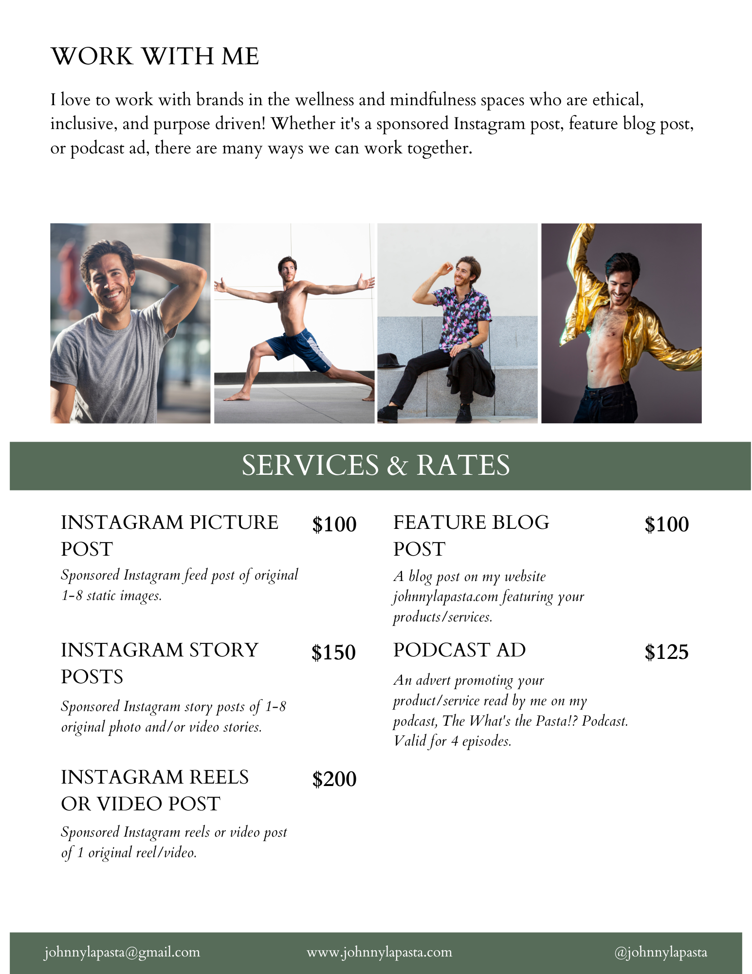 Media Kit | Johnny La Pasta